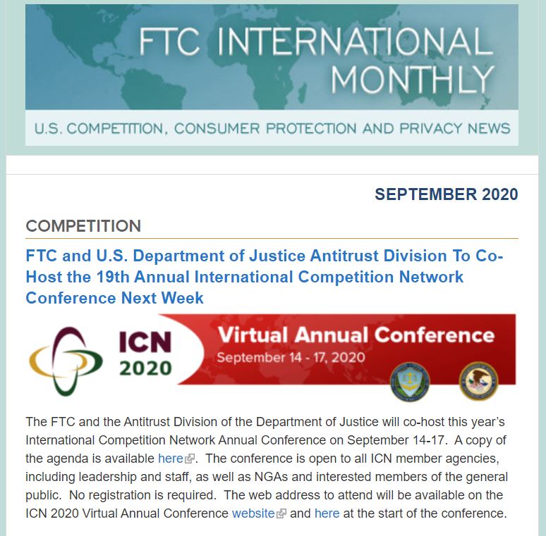 FTC International Monthly | Federal Trade Commission
