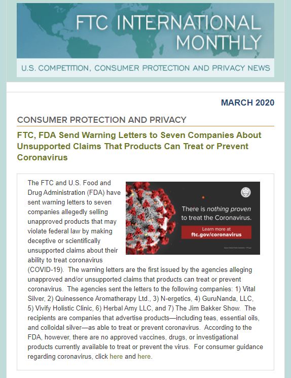 FTC International Monthly | Federal Trade Commission