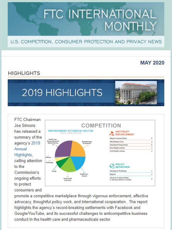FTC International Monthly | Federal Trade Commission
