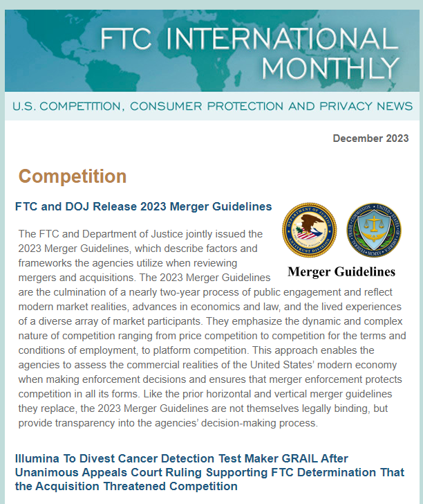 FTC International Monthly | Federal Trade Commission