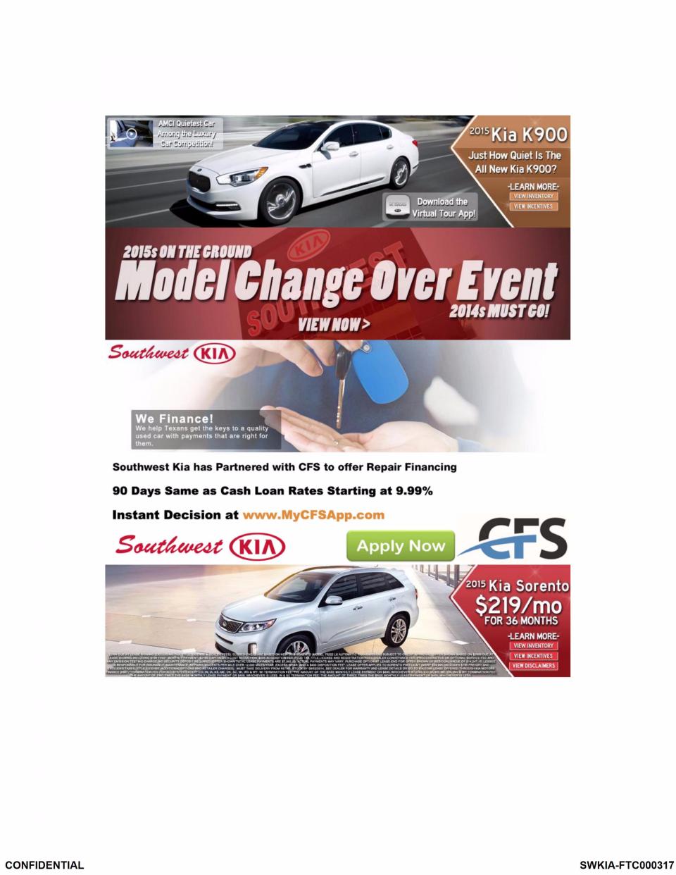 New World Auto Imports, Inc., d/b/a Southwest Kia, et al., In the ...